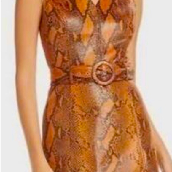 ASOS | Dresses | Orangebrown And Black Faux Snake Skin Mini Dress ...